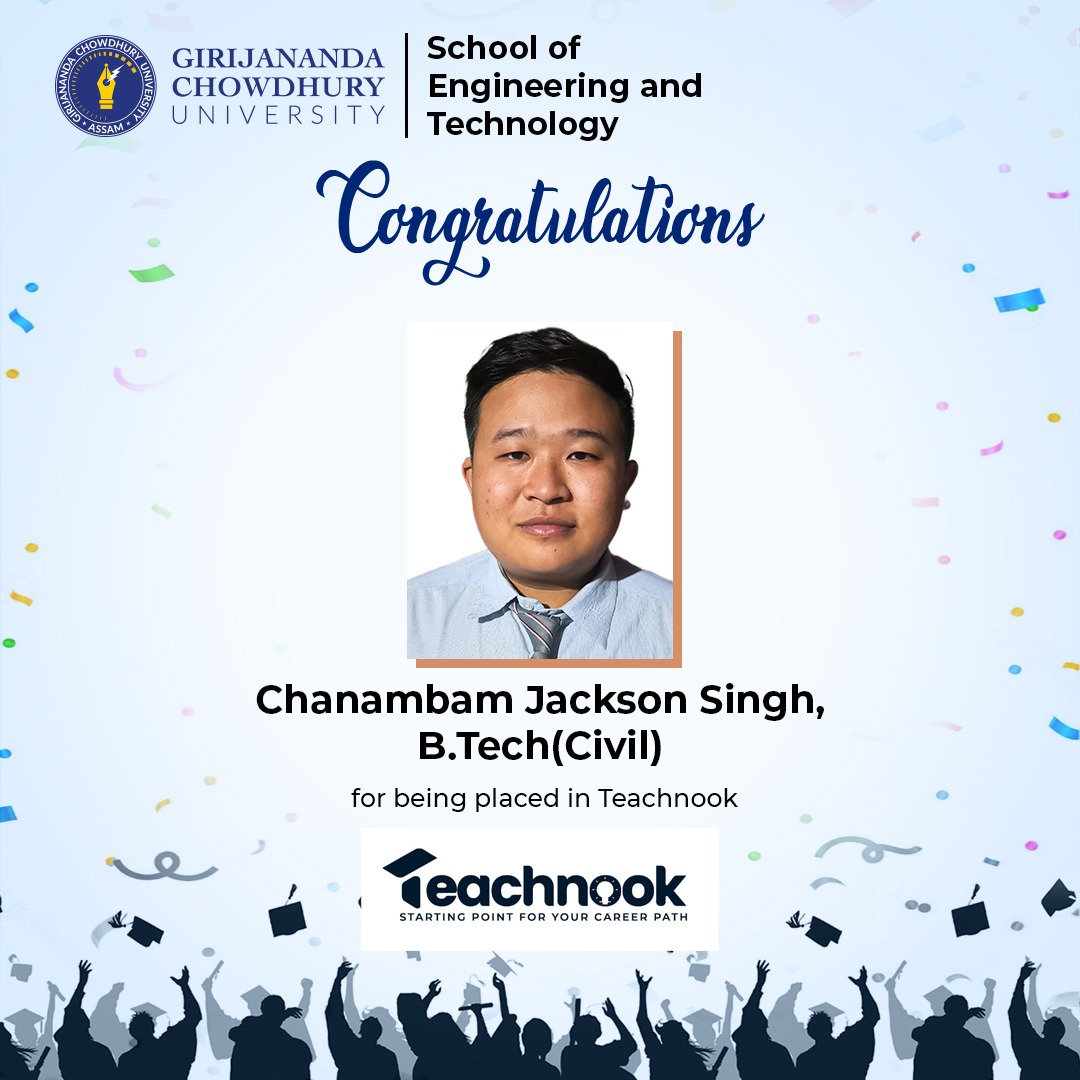Congratulations to Chanambam Jackson Singh for securing placement with Technook - Girijananda ...